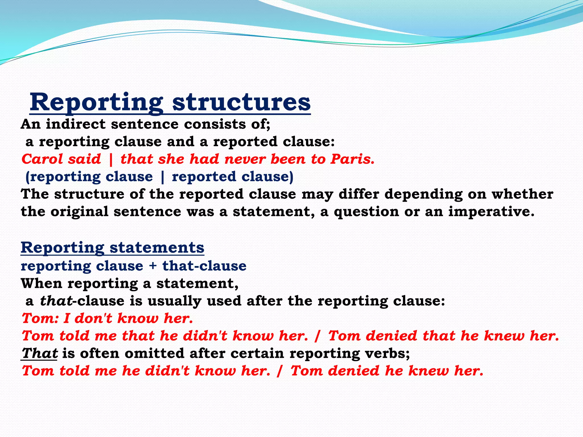 Direct & reported speech | PPSX