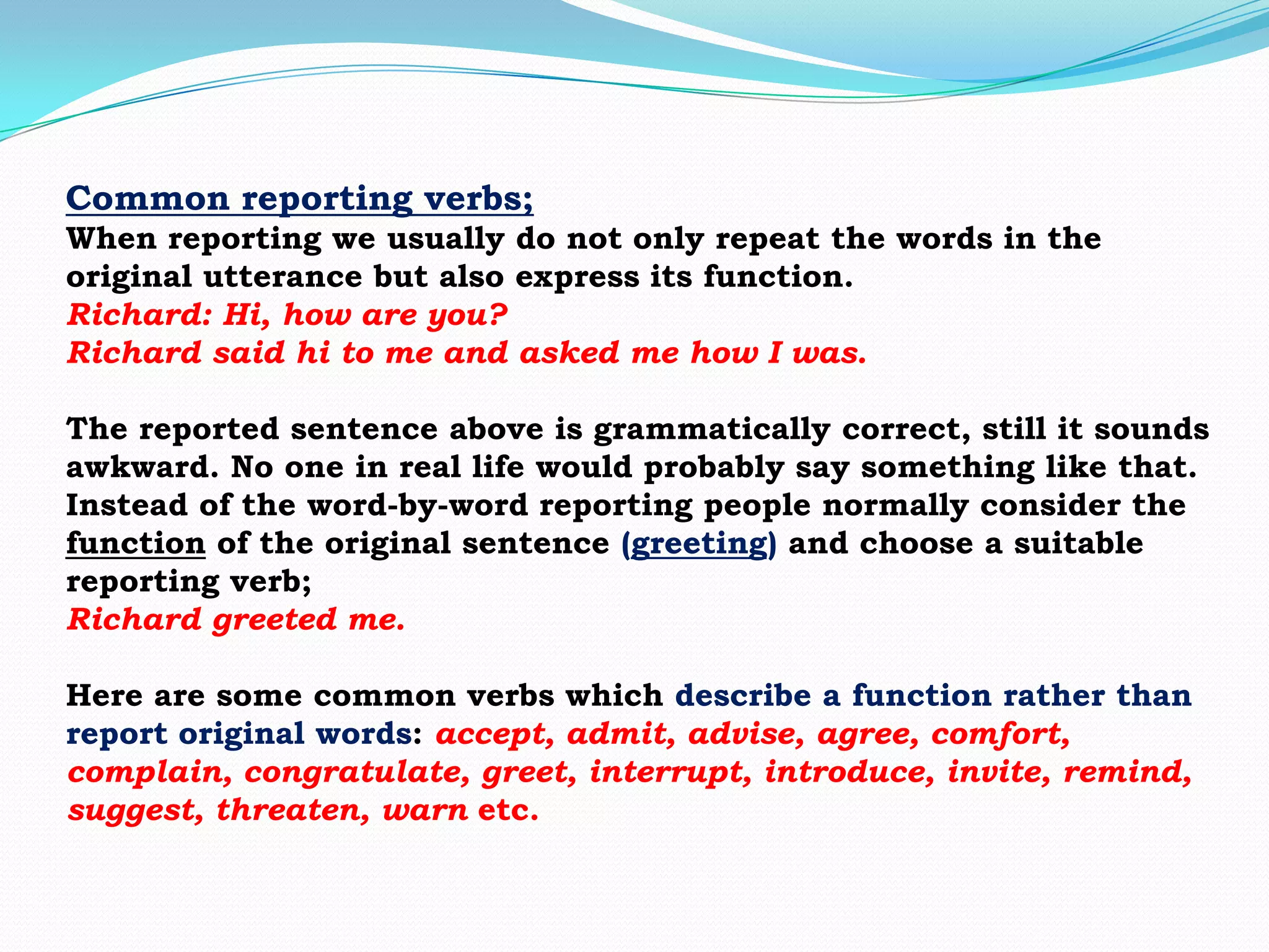 Direct & reported speech | PPSX