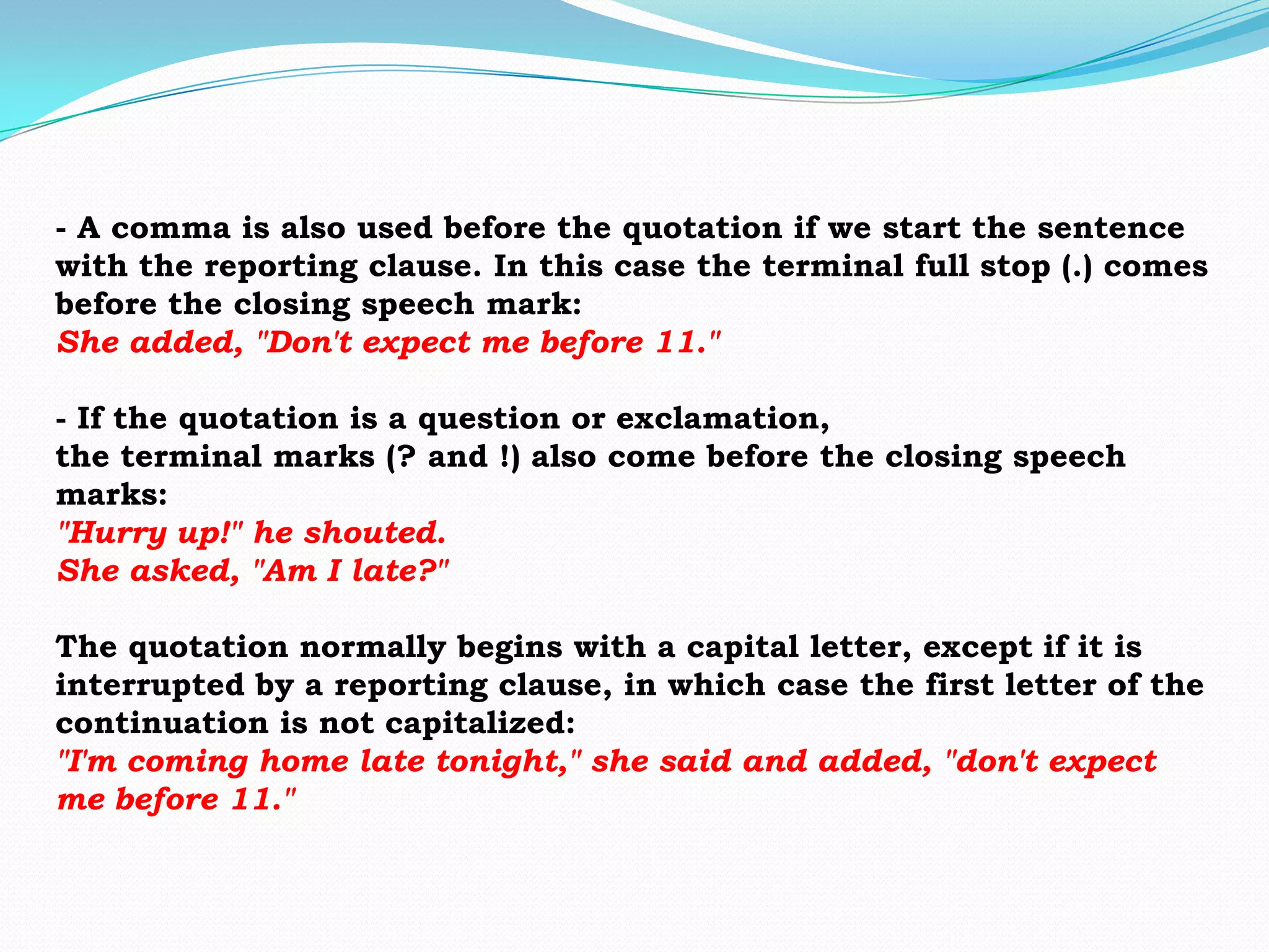 Direct & reported speech | PPSX