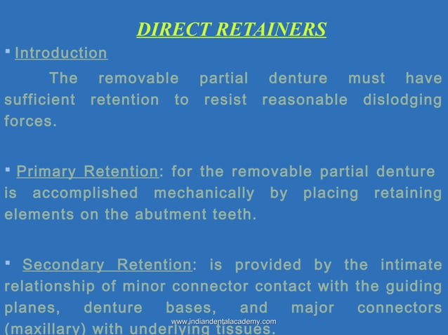 Direct retainer/ courses in dentistry | PPT