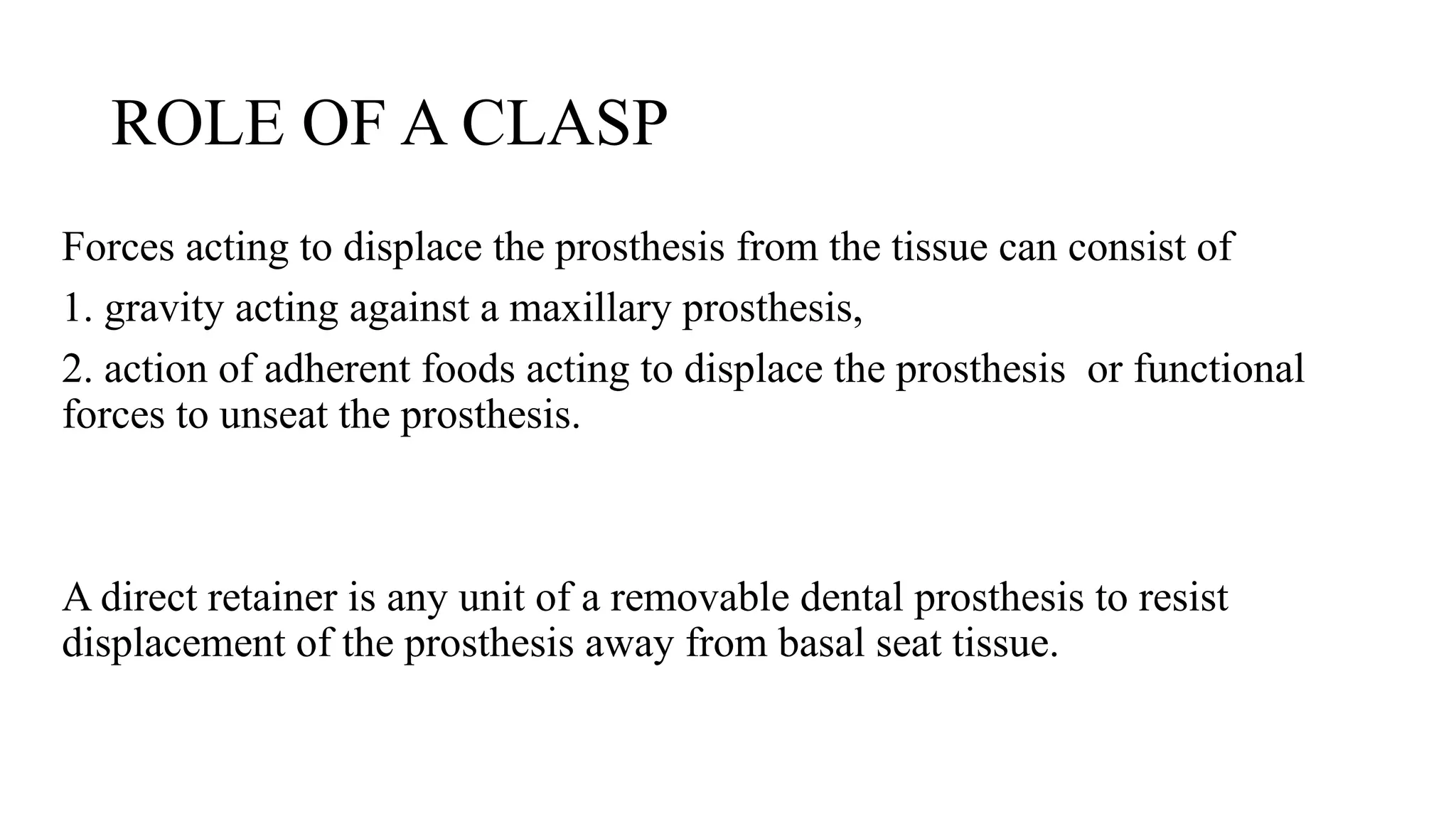 DIRECT RETAINERS IN REMOVABLE PARTIAL DENTURE | PPTX