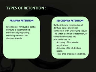Direct Retainers in removable partial denture prosthodontics | PPTX