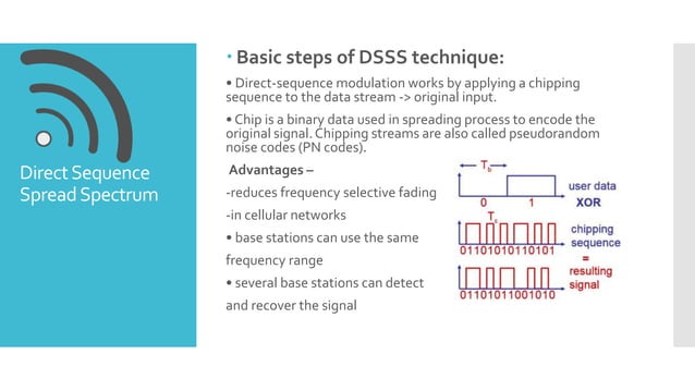 Direct sequence spread spectrum | PPTX