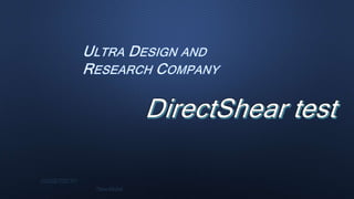Direct shear test | PPTX