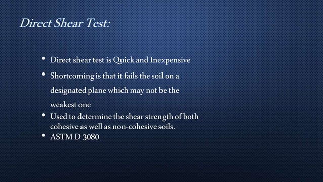 Direct shear test | PPTX