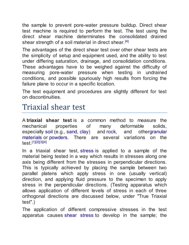 Direct shear test triaxial test | DOCX