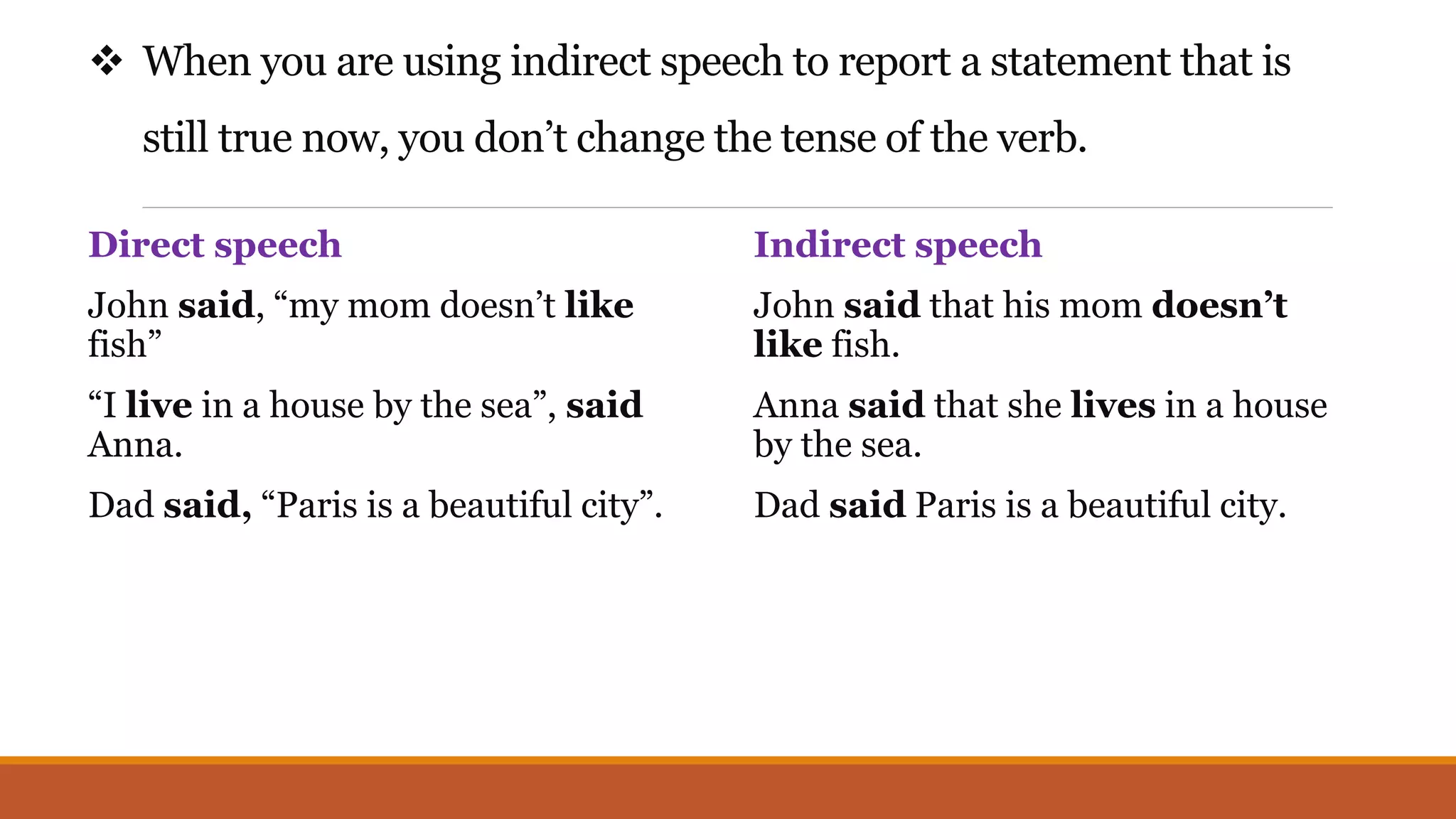 Direct speech and indirect speech | PPTX