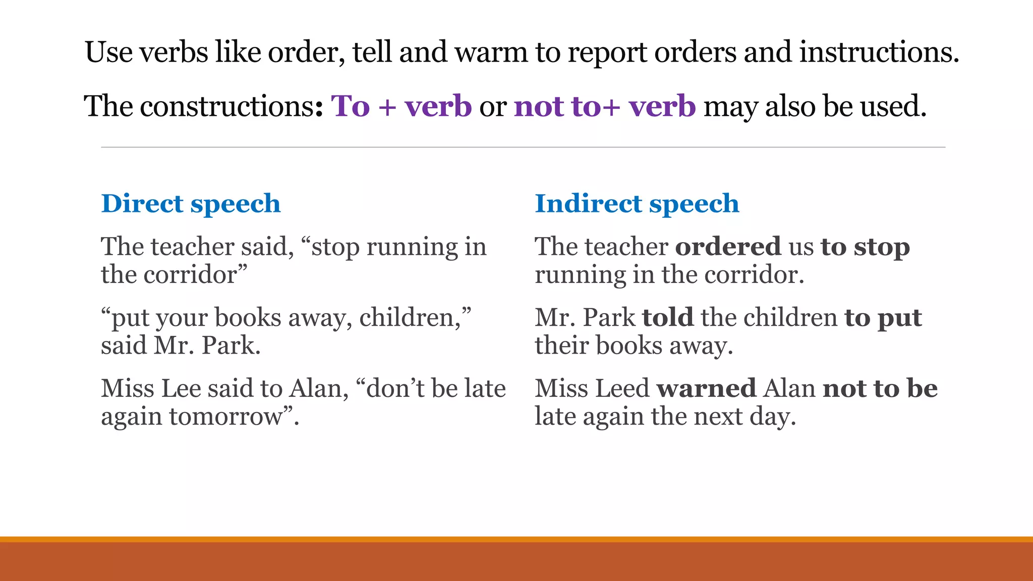 Direct speech and indirect speech | PPTX