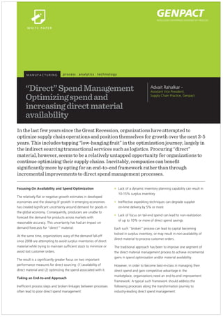 Direct Spend Management | PDF