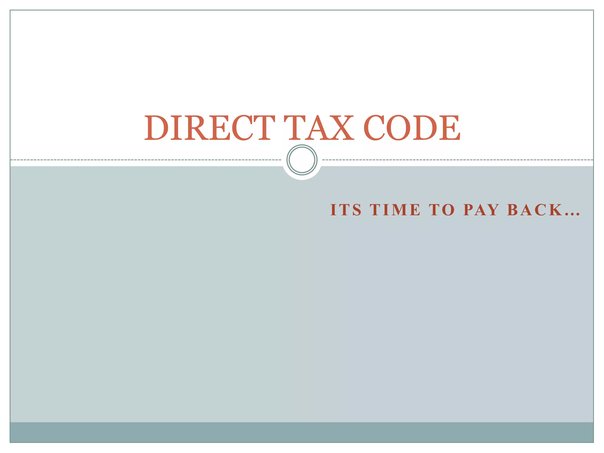 Direct tax code | PPTX