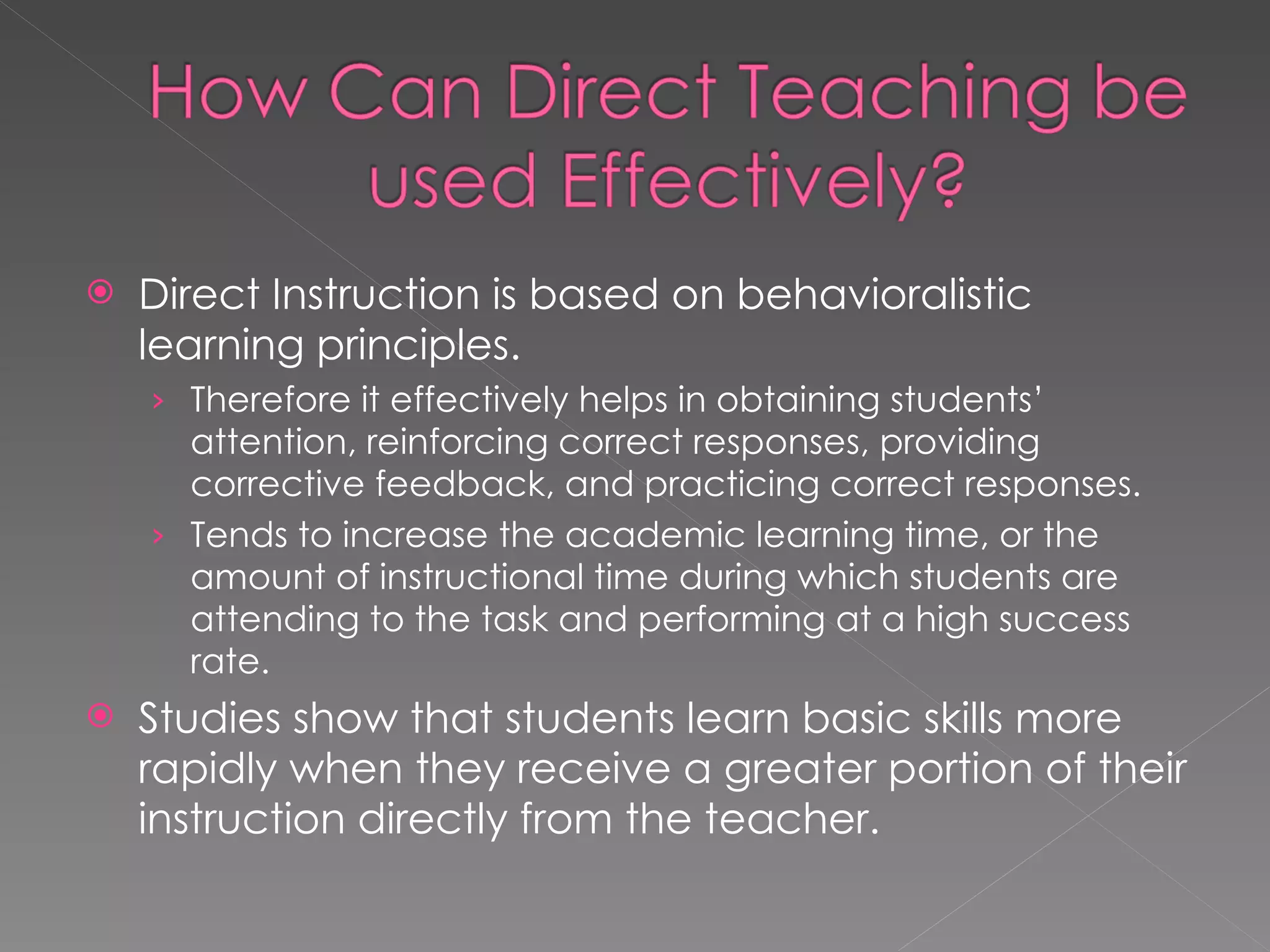 Direct Teaching Method | PPT