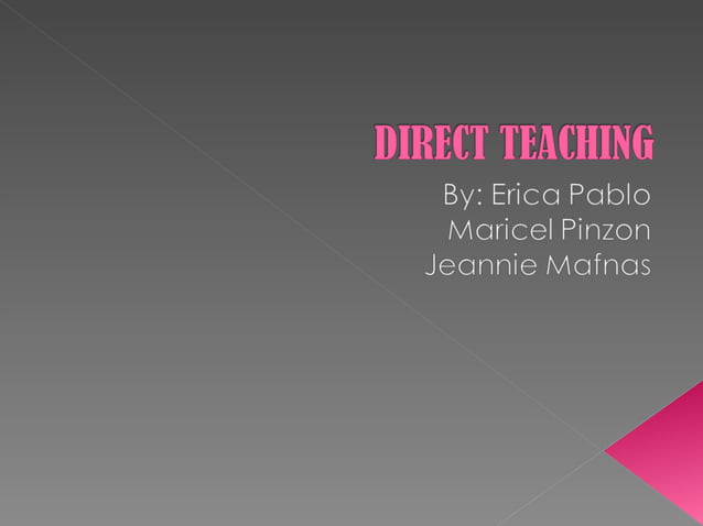 Direct Teaching Method | PPT
