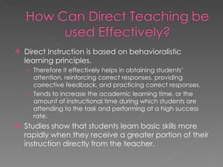 Direct Teaching Method | PPT