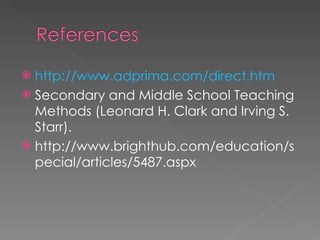 Direct Teaching Method | PPT