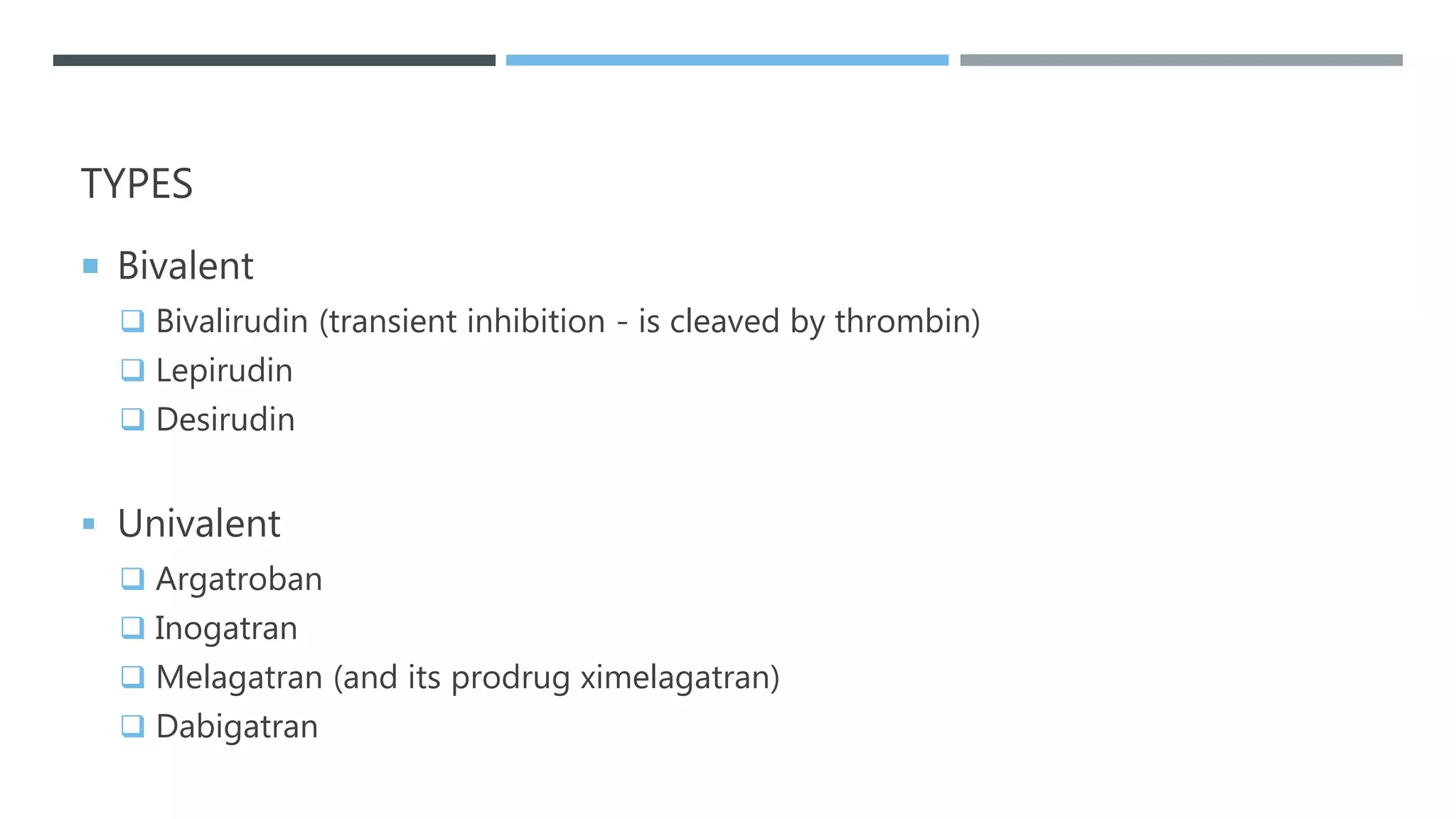 Direct thrombin inhibitors | PPTX