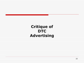 Direct To Consumer Advertising Of Prescription Drugs Pharmaceutical ...