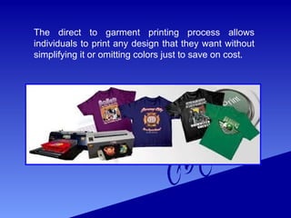 Direct to garment printing process | PPT