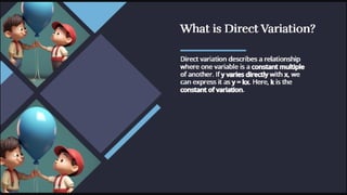 JUNIOR HIGH GRADE 9 MATHEMATICS DIRECT VARIATION | PPTX