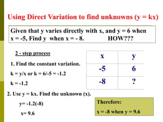 direct variation grade9 module 3 by mr. joel garcia | PPT
