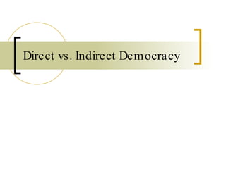 Indirect Democracy Pictures