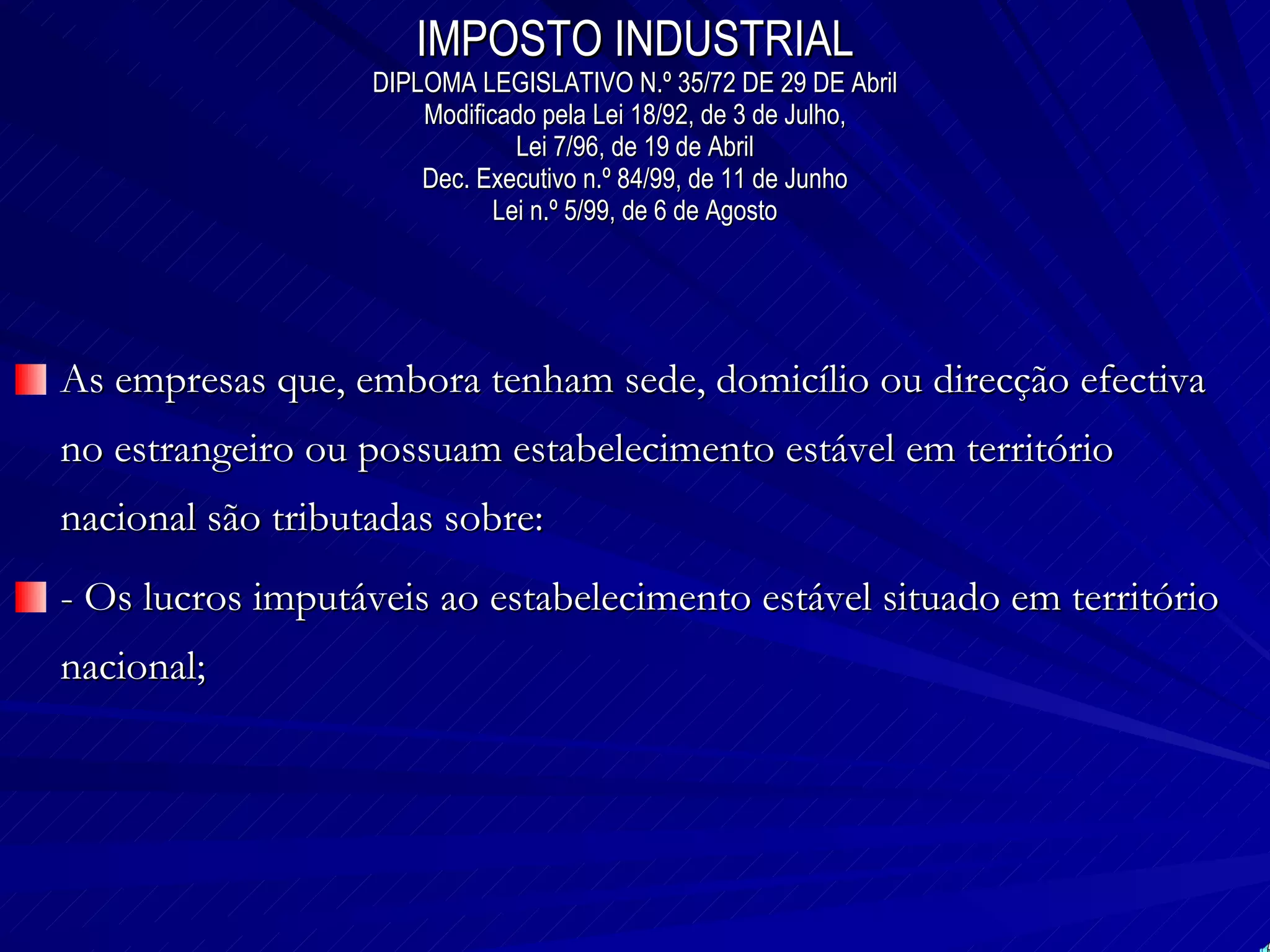 Direito TributáRio E Sistema Fiscal Angolano | PPT