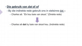 Direkte & Indirekte Rede Graad 8 | PPTX