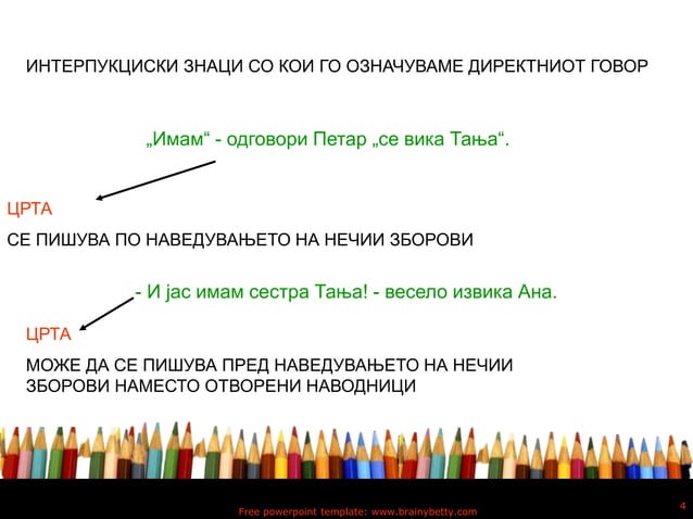 Direkten i indirekten govor | PPT