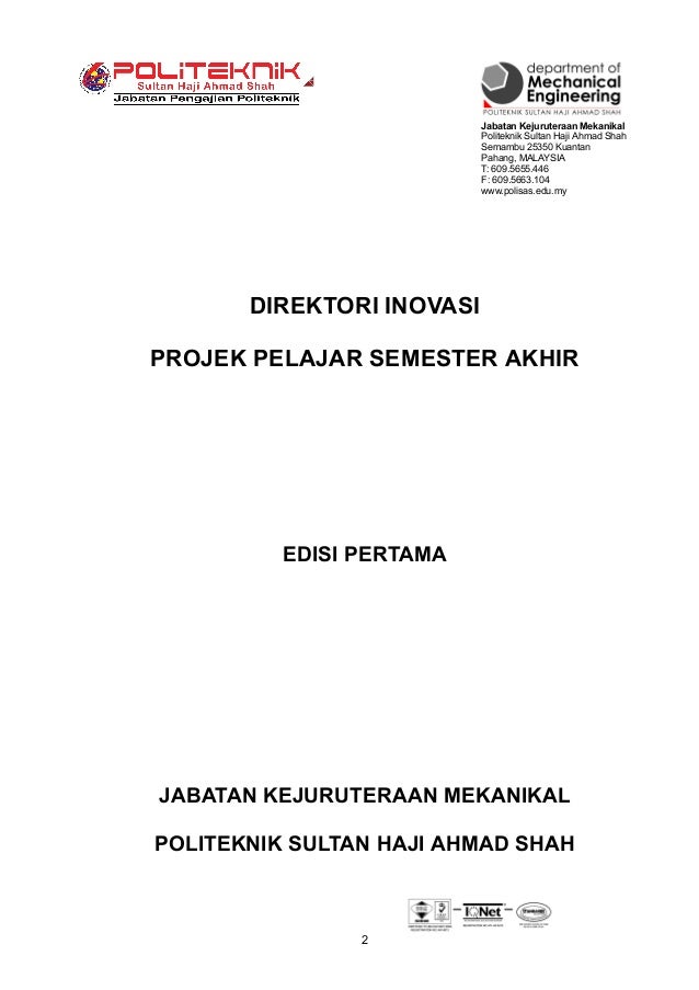 Contoh Proposal Final Projek Mekanikal Politeknik Contoh Report Fyp ... Contoh Proposal Final Projek Mekanikal Politeknik Contoh Report Fyp ...