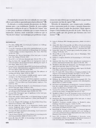 Diretriz de diagnóstico e tratamento das lombalgias e lombociatalgias ...