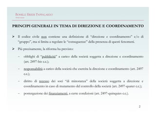 Direzione e coordinamento | PDF