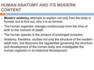 Introduction to human anatomy for ms student | PPTX