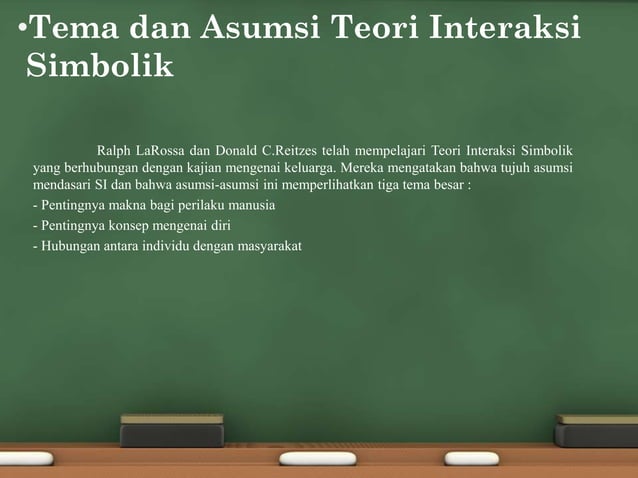 Diri dan pesan (teori interaksi simbolik) | PPTX