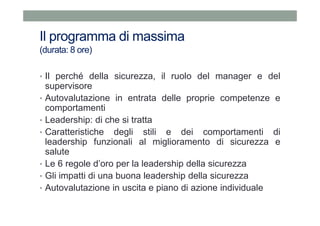 Dirigenti e preposti - Aggiornamento leadership della sicurezza | PDF