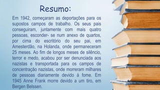 Diário de anne frank | PPTX