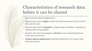 The world of research data: when should data be closed, shared or open ...