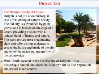 The city of Diriyah is the capital of the first Saudi state | PPTX