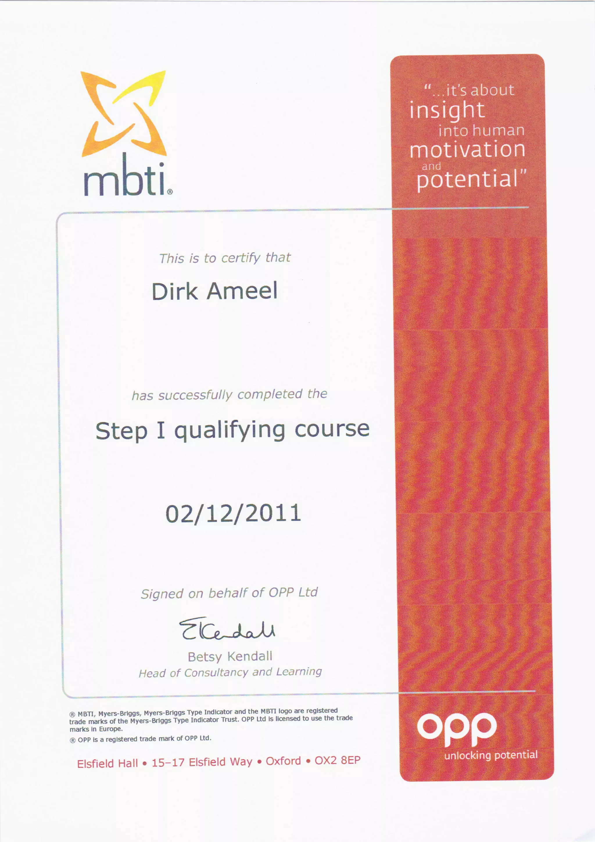 Dirk ameel MBTI step I & II | PDF