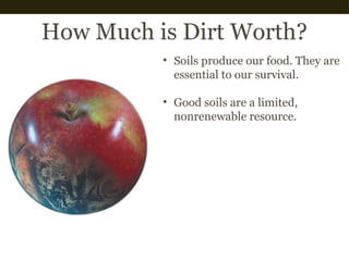 Soil Science Dirt, secrets in the soil, learn | PPTX