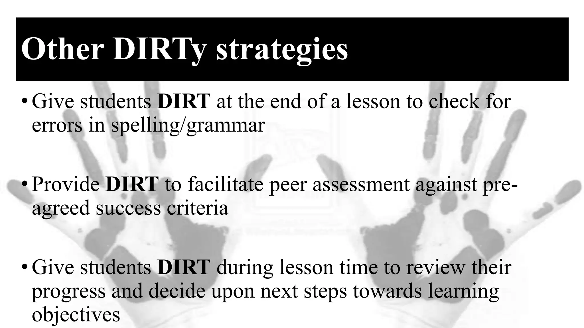 Dirt presentation tr | PPTX