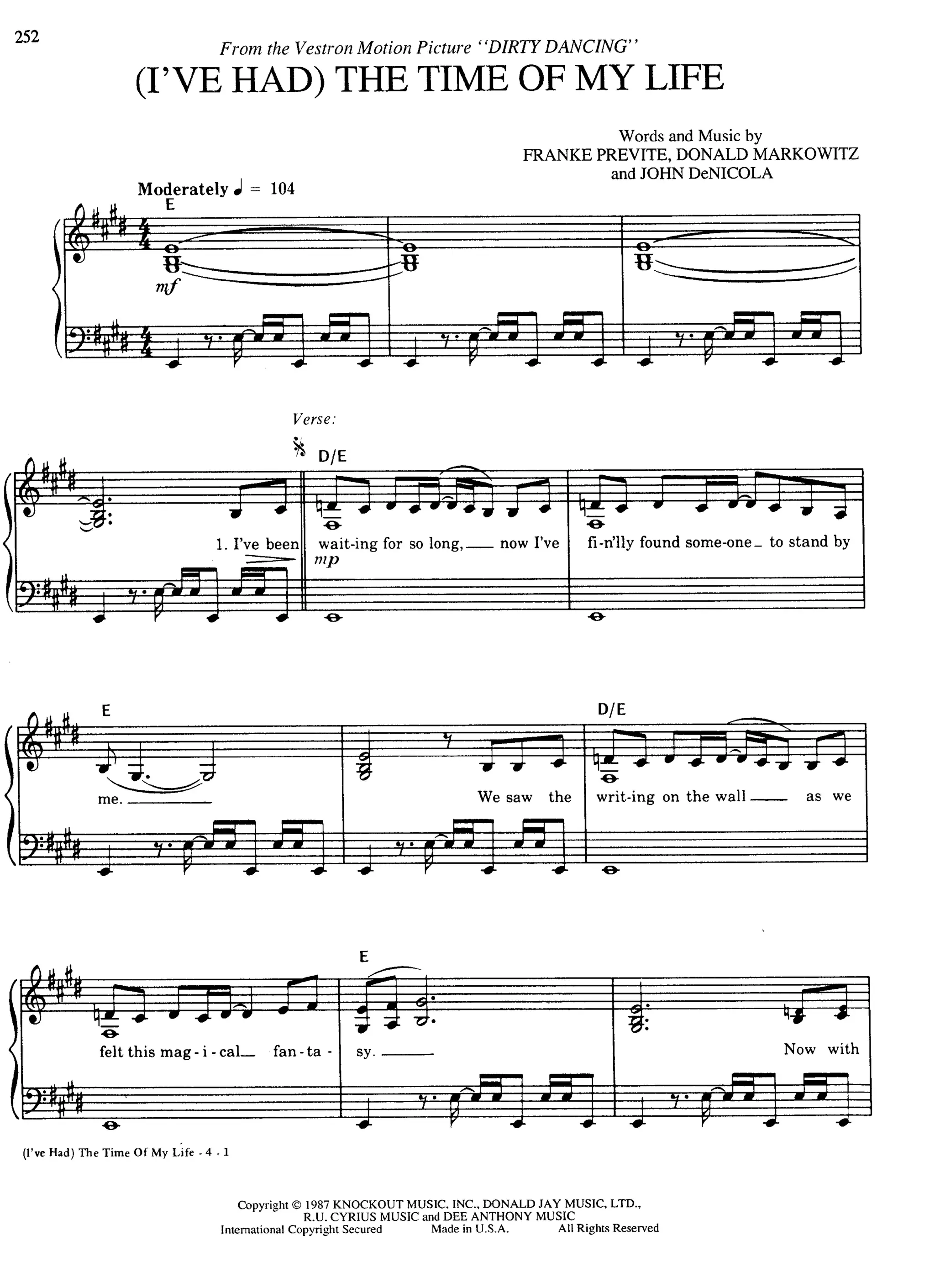 (Dirty dancing) franke previte the time of my life | PDF