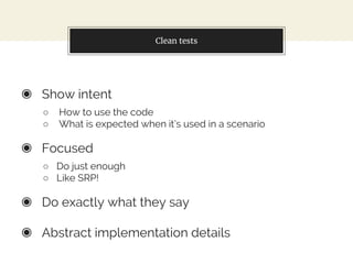 Dirty tests and How To Clean Them | PPT