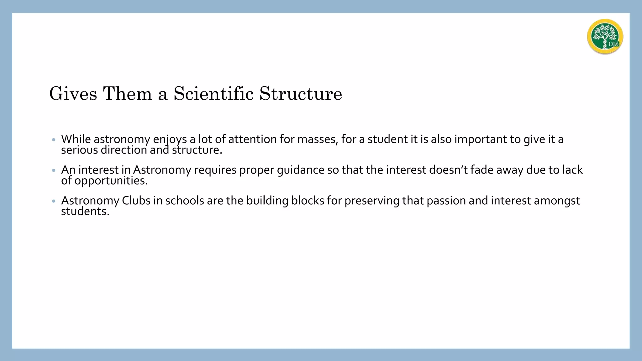 Astronomy Clubs In Schools | PPT