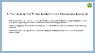 Astronomy Clubs In Schools | PPT