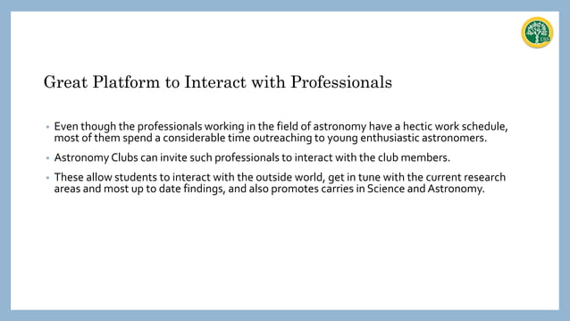 Astronomy Clubs In Schools | PPT