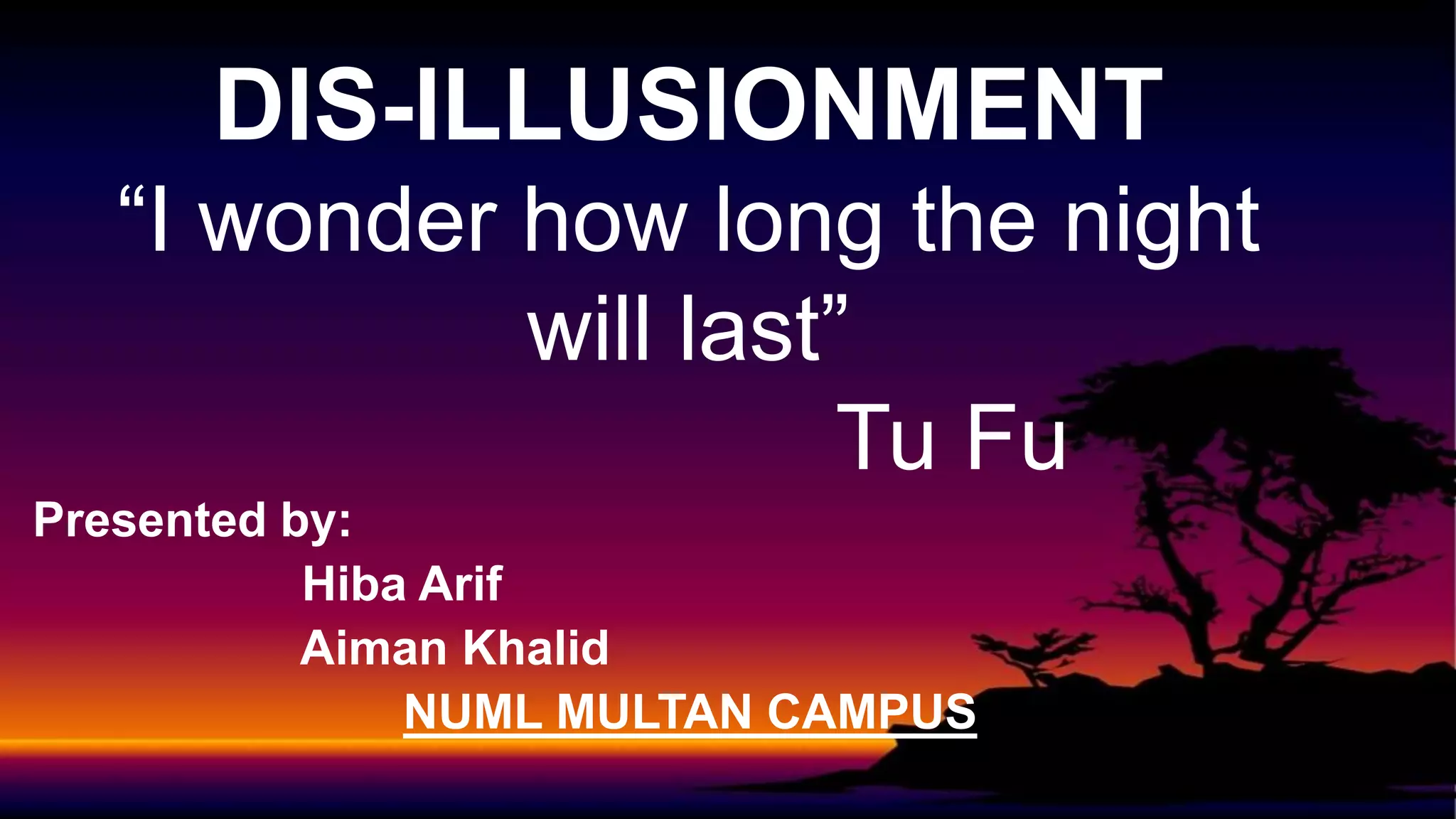 Disillusionment poem by faiz ahmed faiz | PPT