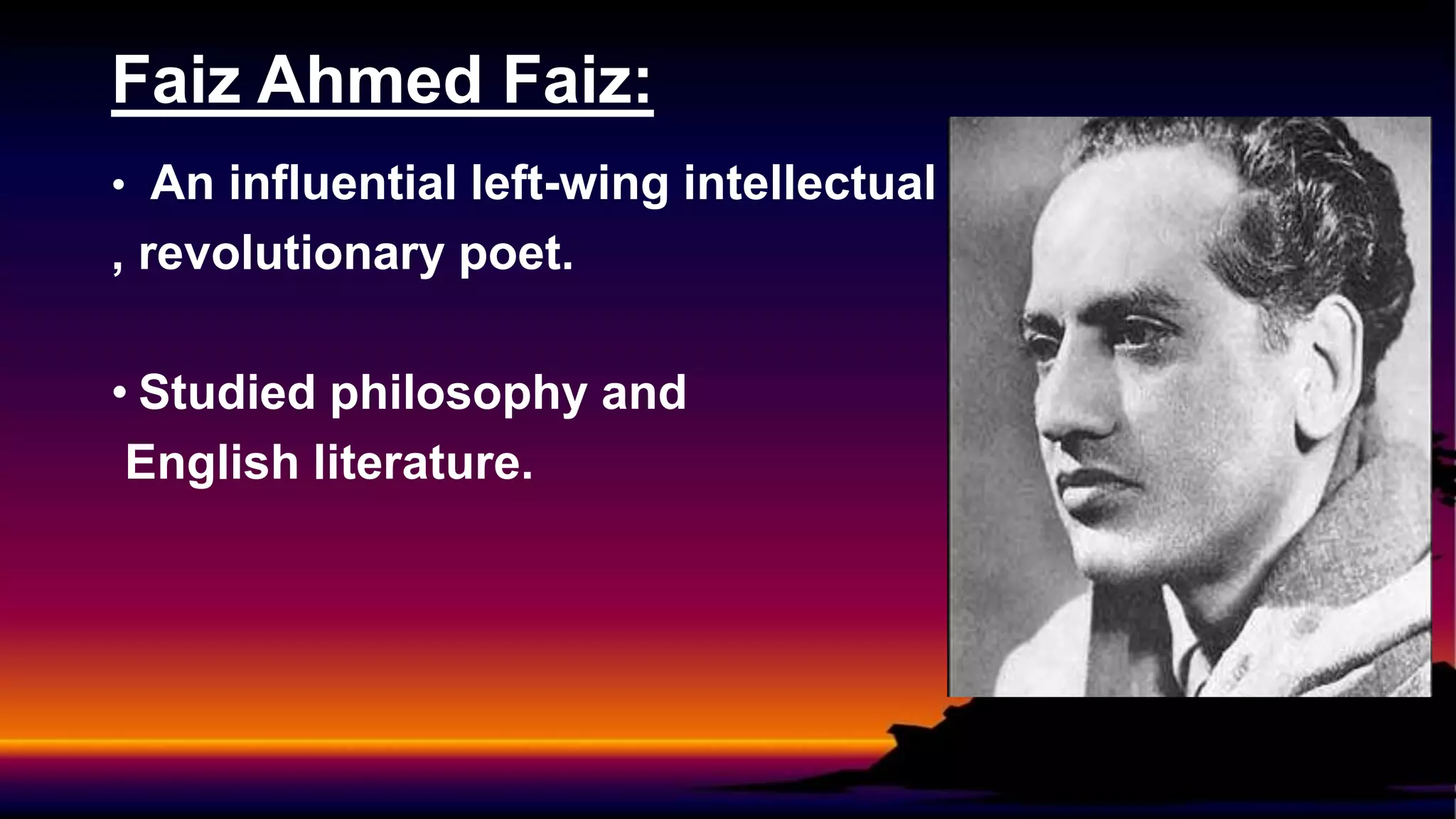 Disillusionment poem by faiz ahmed faiz | PPT