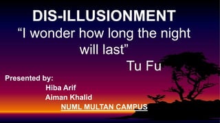 Disillusionment poem by faiz ahmed faiz | PPT