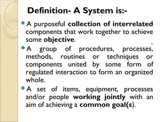 INTRODUCTION TO SYSTEMS AND INFORMATION SYSTEMS IN ORGANIZATIONS | PPT