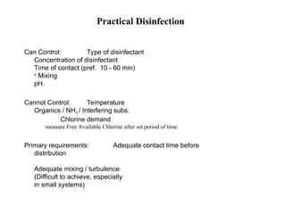 Dis211_0203 Disinfection of water as per | PPT