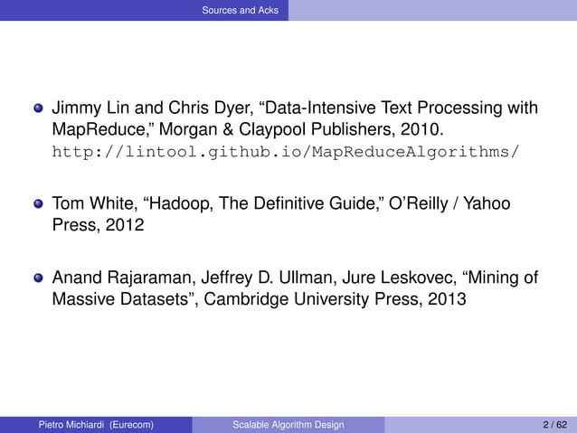 Scalable Algorithm Design With Mapreduce Ppt
